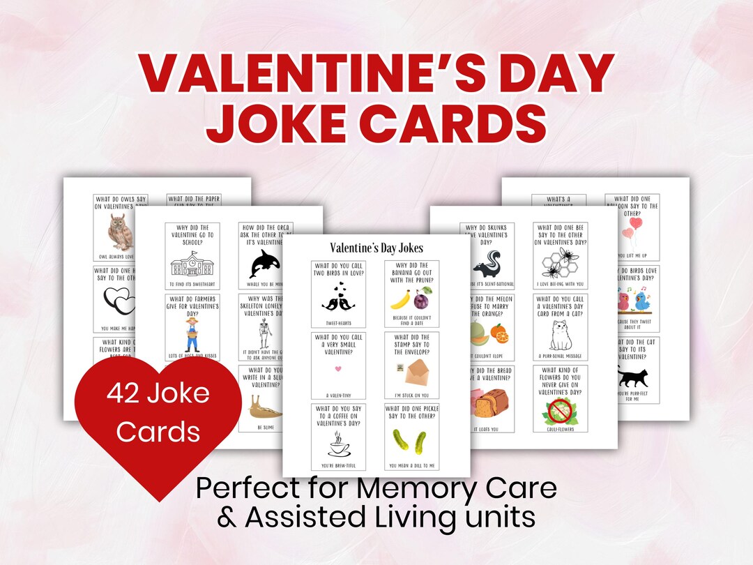 Valentine’s Day Joke Cards, Family Game Night, Dementia Activities ...