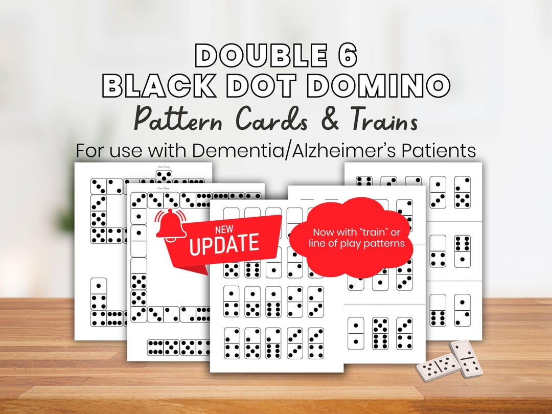 Domino Pattern Cards, Matching Game, Dementia Activity Printables ...