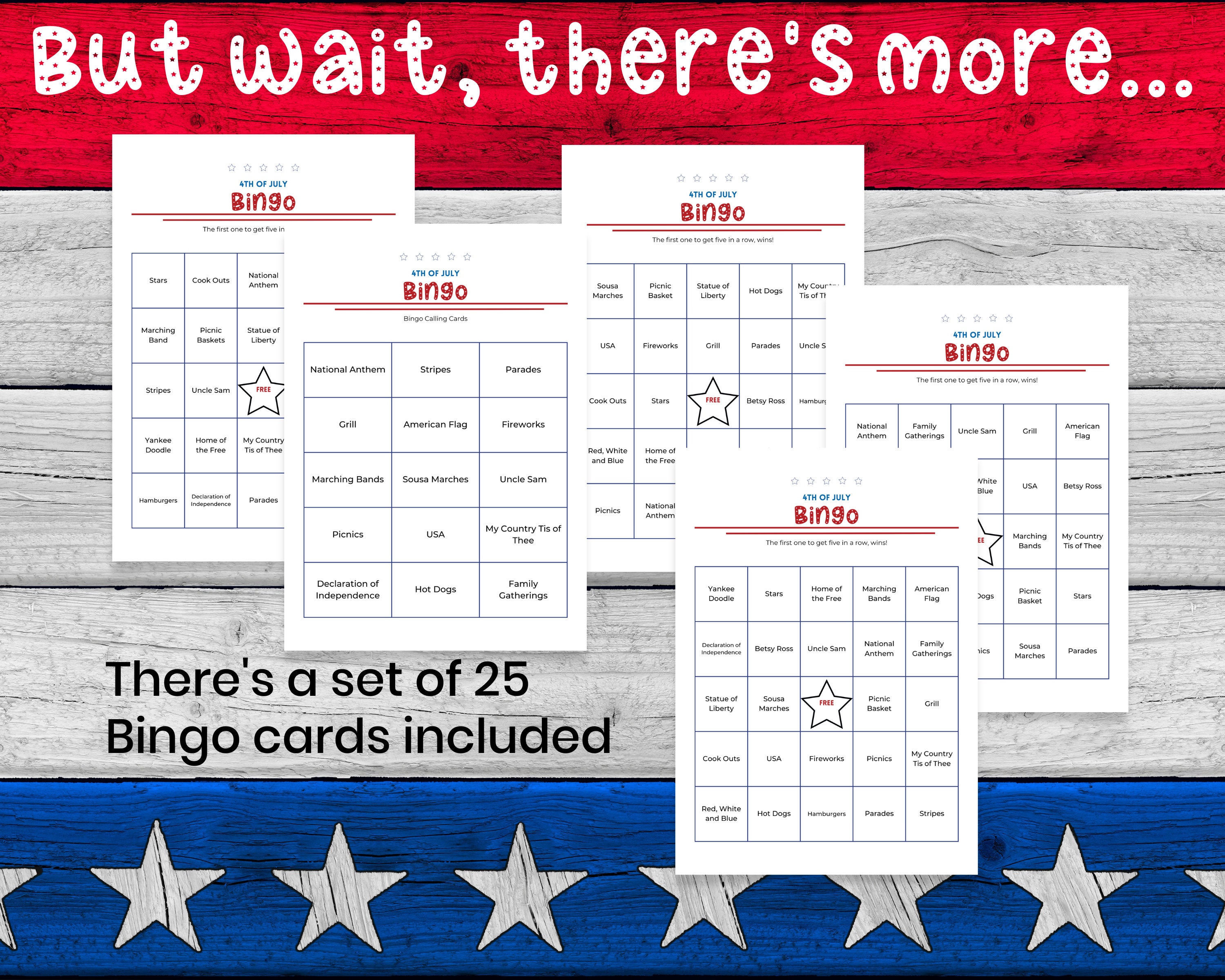 Family Fun Holiday Party Game Printables Patriotic Party Game 4th of ...