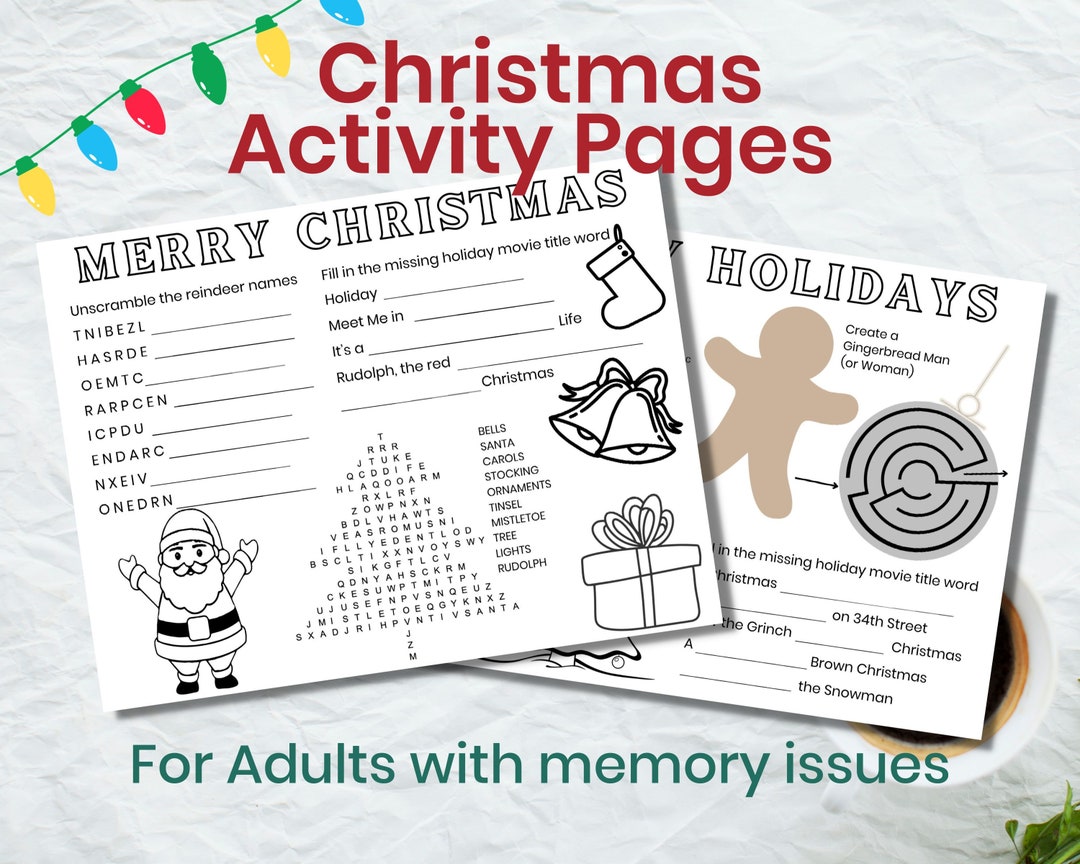 Dementia Christmas Activities, Christmas Games for Seniors With ...