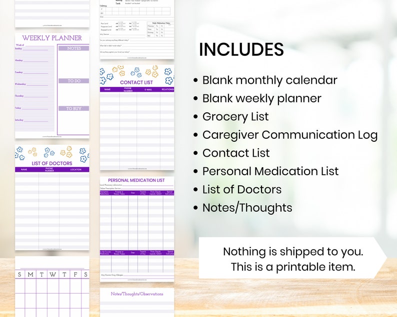 Dementia Daily Care Log, Daily Caregiver Log, Family Caregiver Daily ...