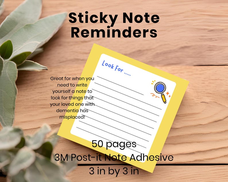 Dementia Caregiver Sticky Notes, Memory Loss Reminder (post-it® Brand ...