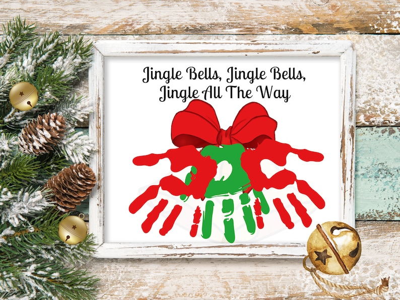 Christmas Handprint Art, Christmas Handprint Crafts, Adult Handprint ...