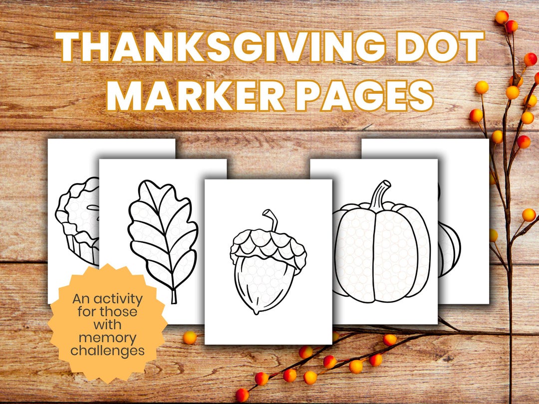 Fall Dot Marker Printable Pack, Fall Dot Activity, Dot Marker Coloring ...