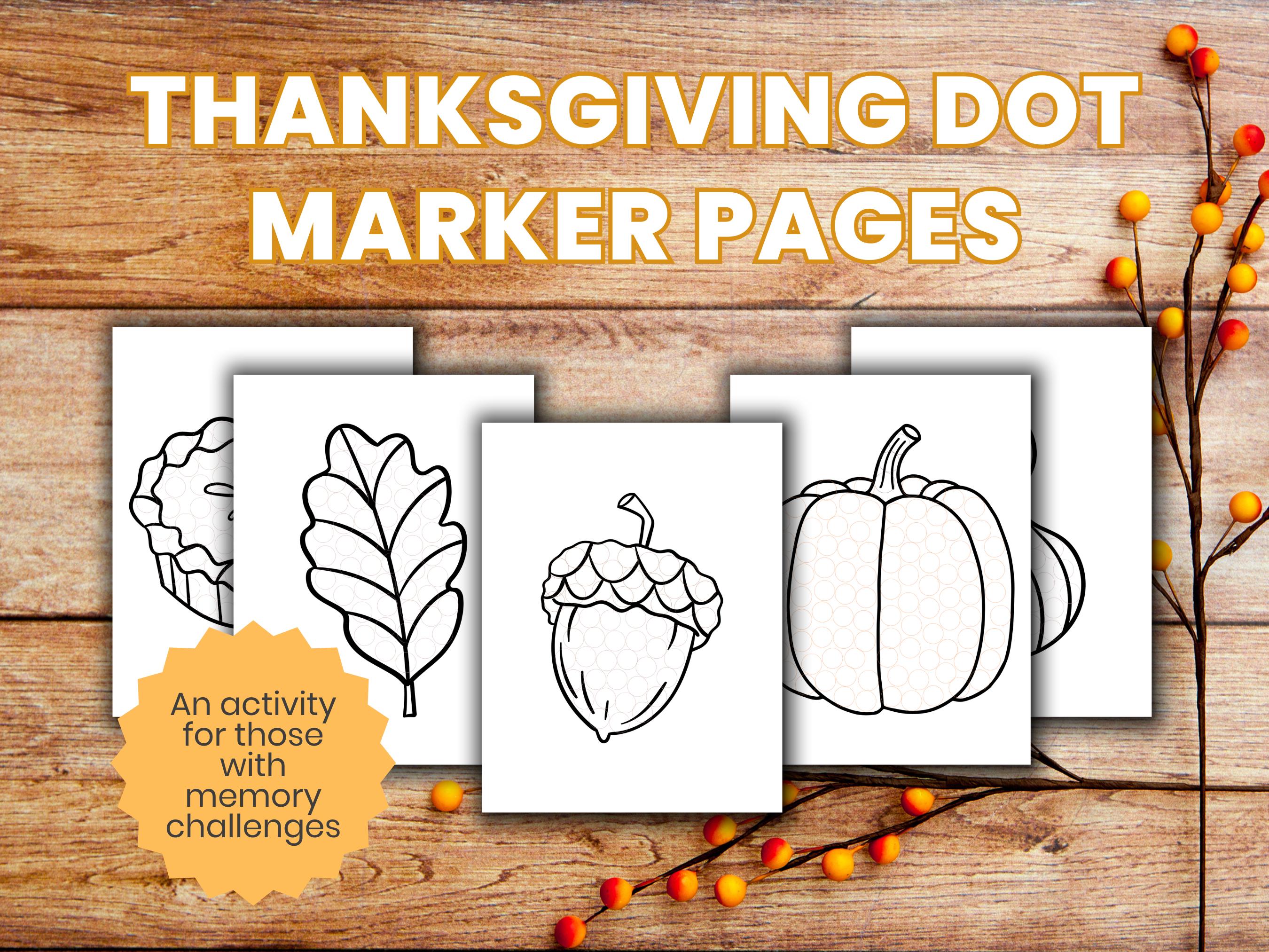 Fall Dot Marker Printable Pack, Fall Dot Activity, Dot Marker Coloring ...