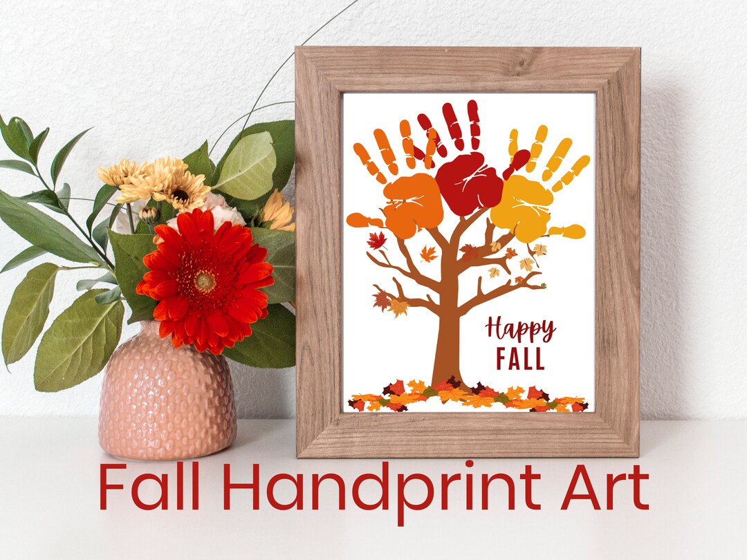 Fall Handprint Art, Handprint Craft, Dementia Activity, Adult Handprint ...