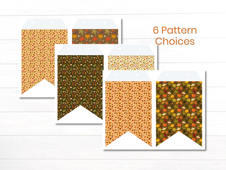 Fall Banner Customizable, Autumn Printable Banner, Thanksgiving Garland ...