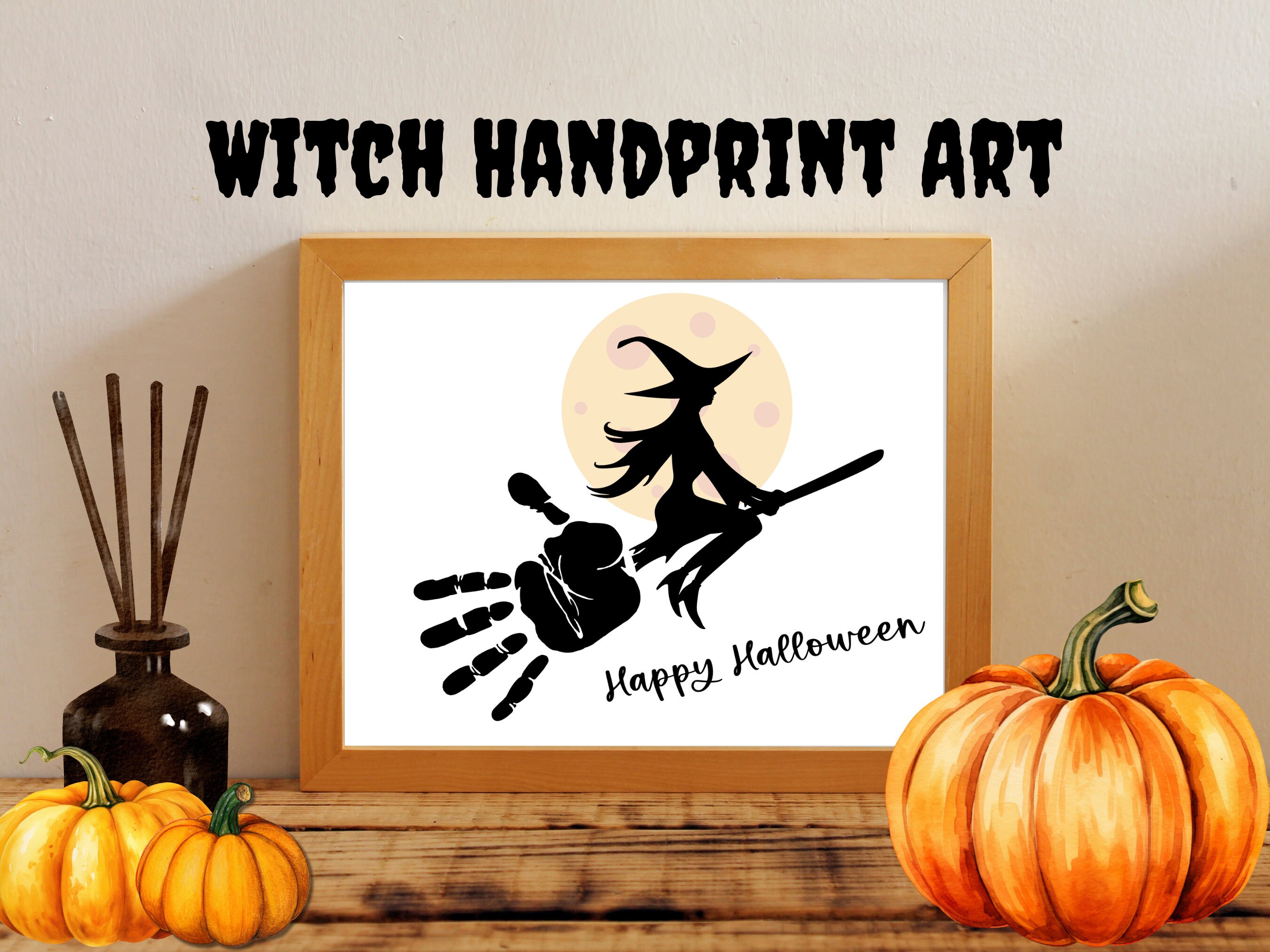 Witch Halloween, Handprint Art, Witch Halloween Decor, Memory Care ...
