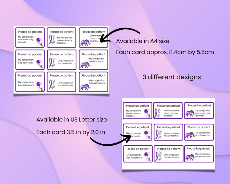 Alzheimer’s Dementia Companion Card, My Companion Has a Memory Disorder ...