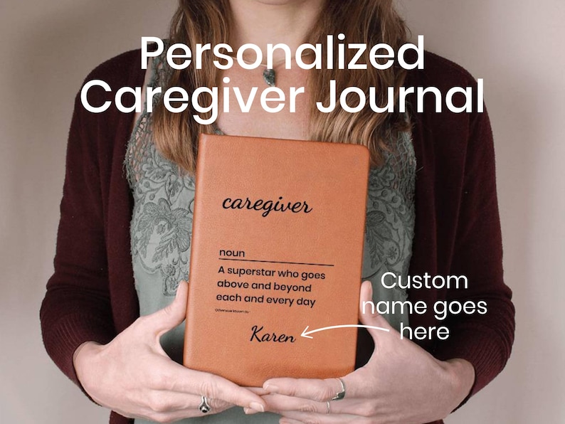 Custom Caregiver Definition Gift, Personalized Caregiver Journal ...