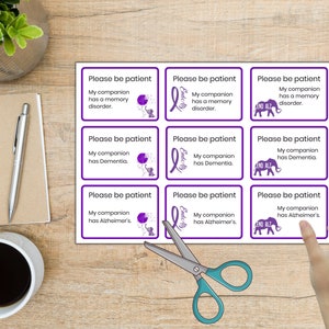 Alzheimer’s Dementia Companion Card, My Companion Has a Memory Disorder ...