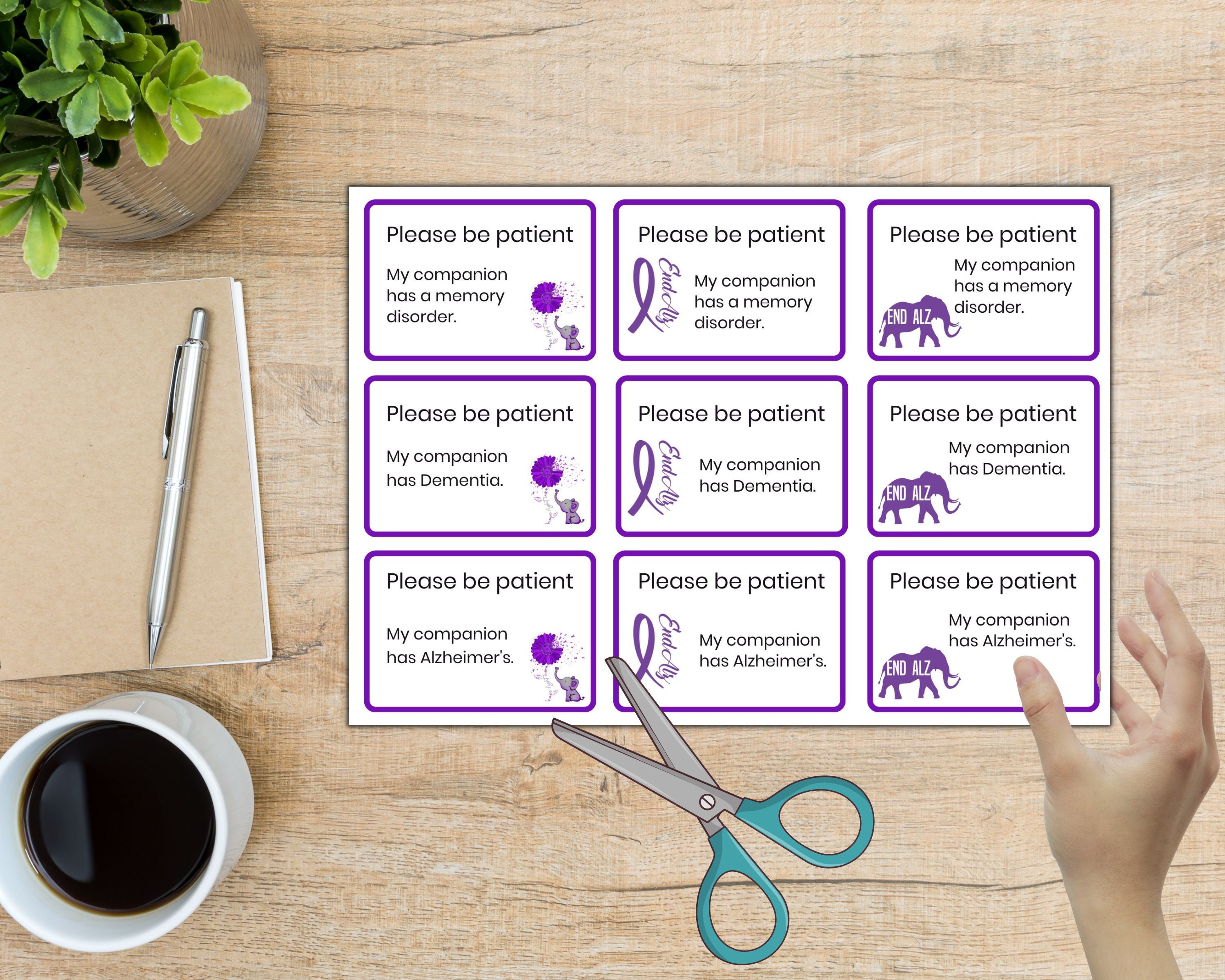 Alzheimer’s Dementia Companion Card, My Companion Has a Memory Disorder ...