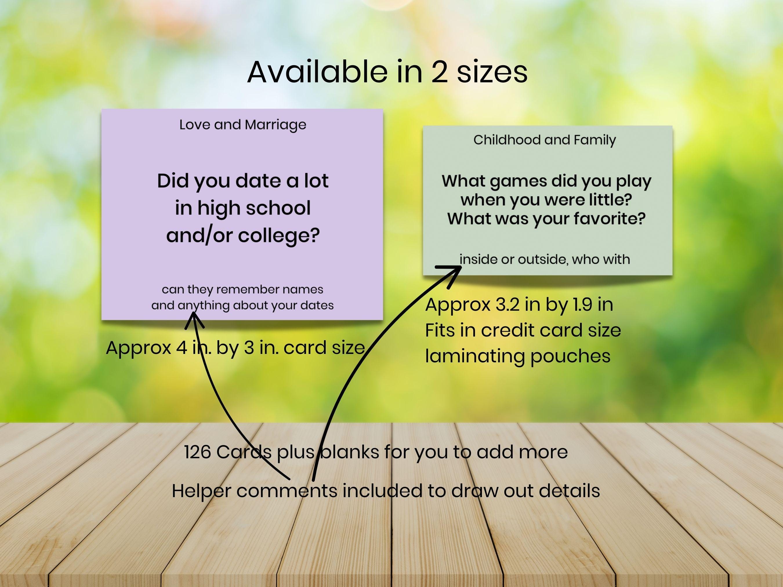Reminiscing Game for Seniors, Conversation Dementia Resources, Dementia ...