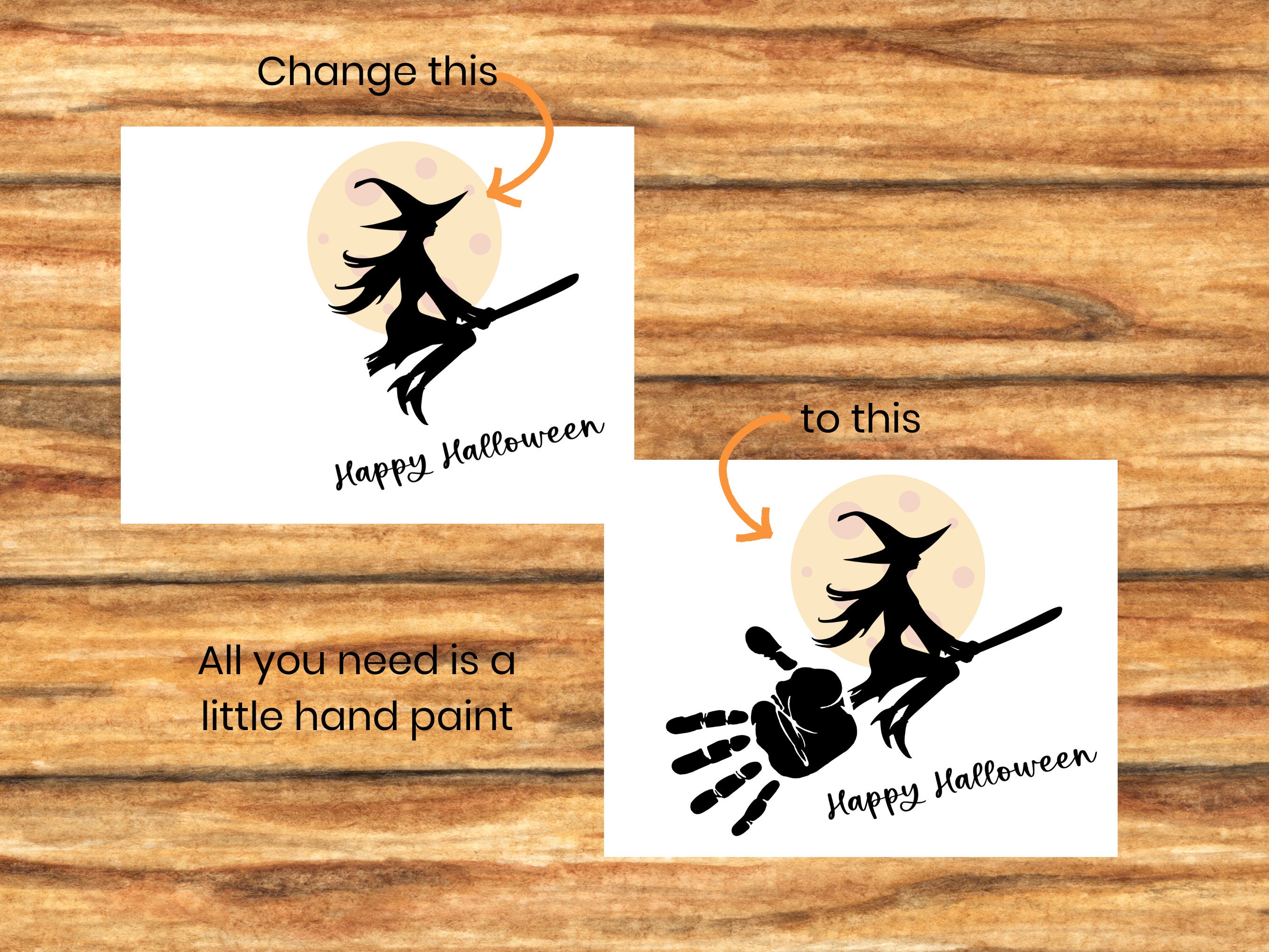 Witch Halloween, Handprint Art, Witch Halloween Decor, Memory Care ...