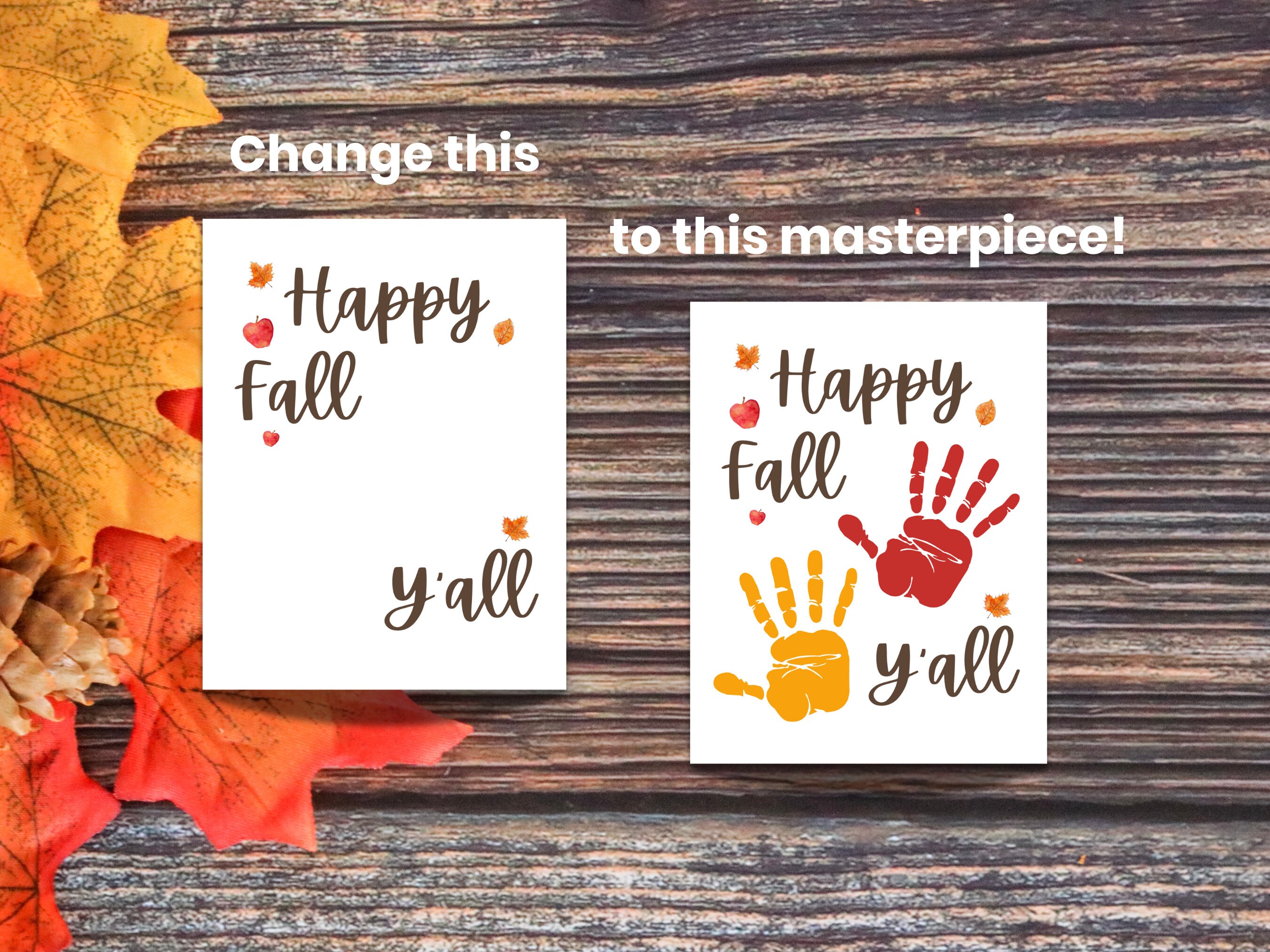 Fall Handprint Craft, Dementia Activity, Adult Handprint Art ...