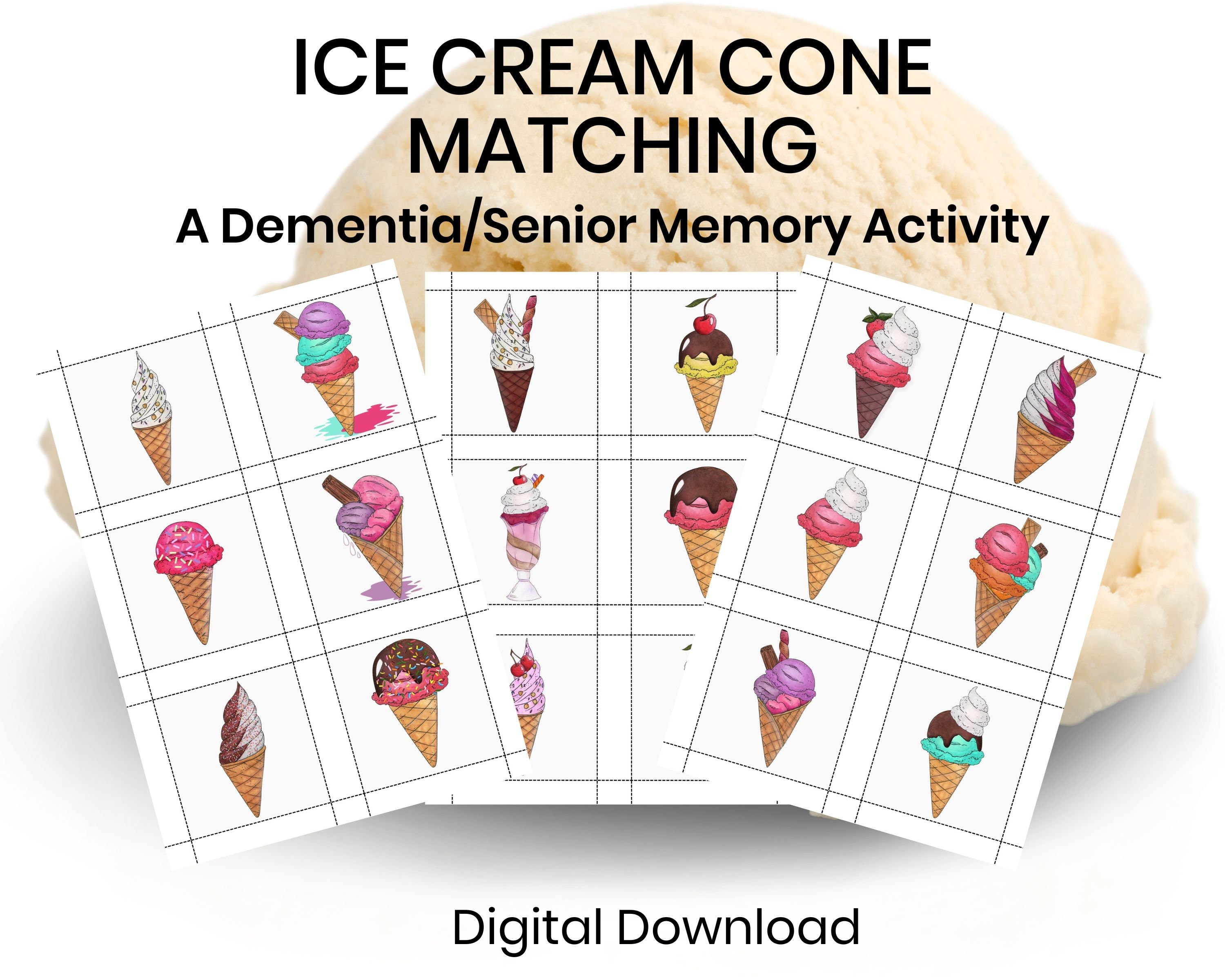 Matching Cards for Dementia, Dementia Sorting Activity for Seniors ...