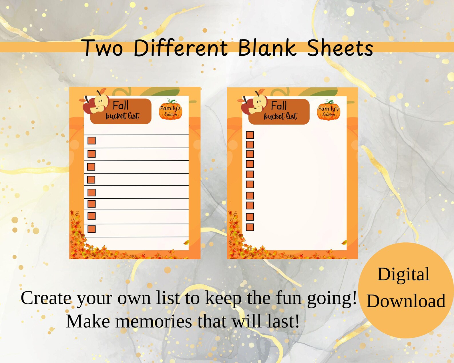 Fall Bucket List Printable | Fall Activities Checklist | Autumn Bucket ...