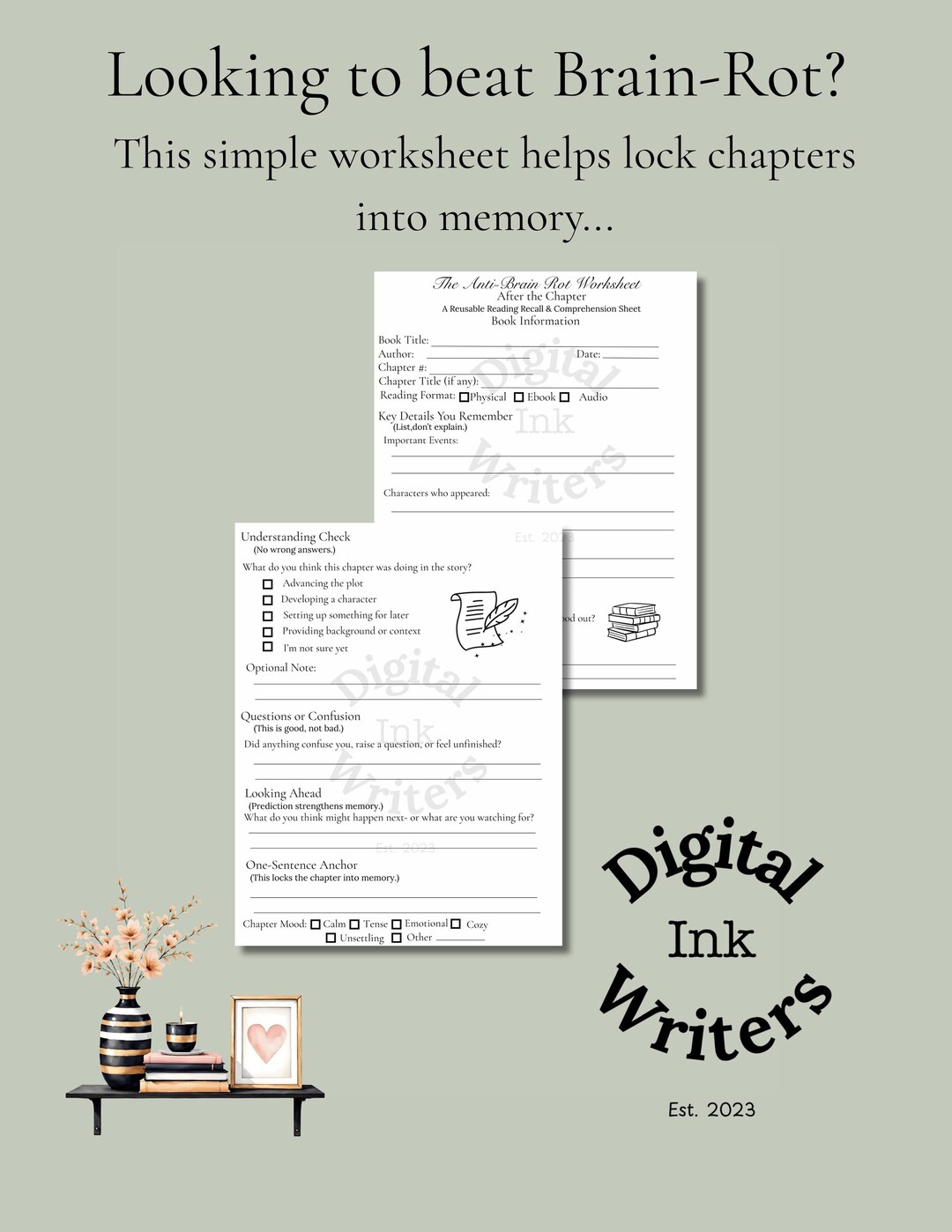 The Anti-brain Rot Worksheet: After the Chapter| Reusable Reading ...