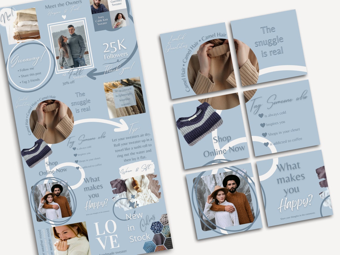 Instagram Puzzle Instagram Grid Instagram Layout - Etsy