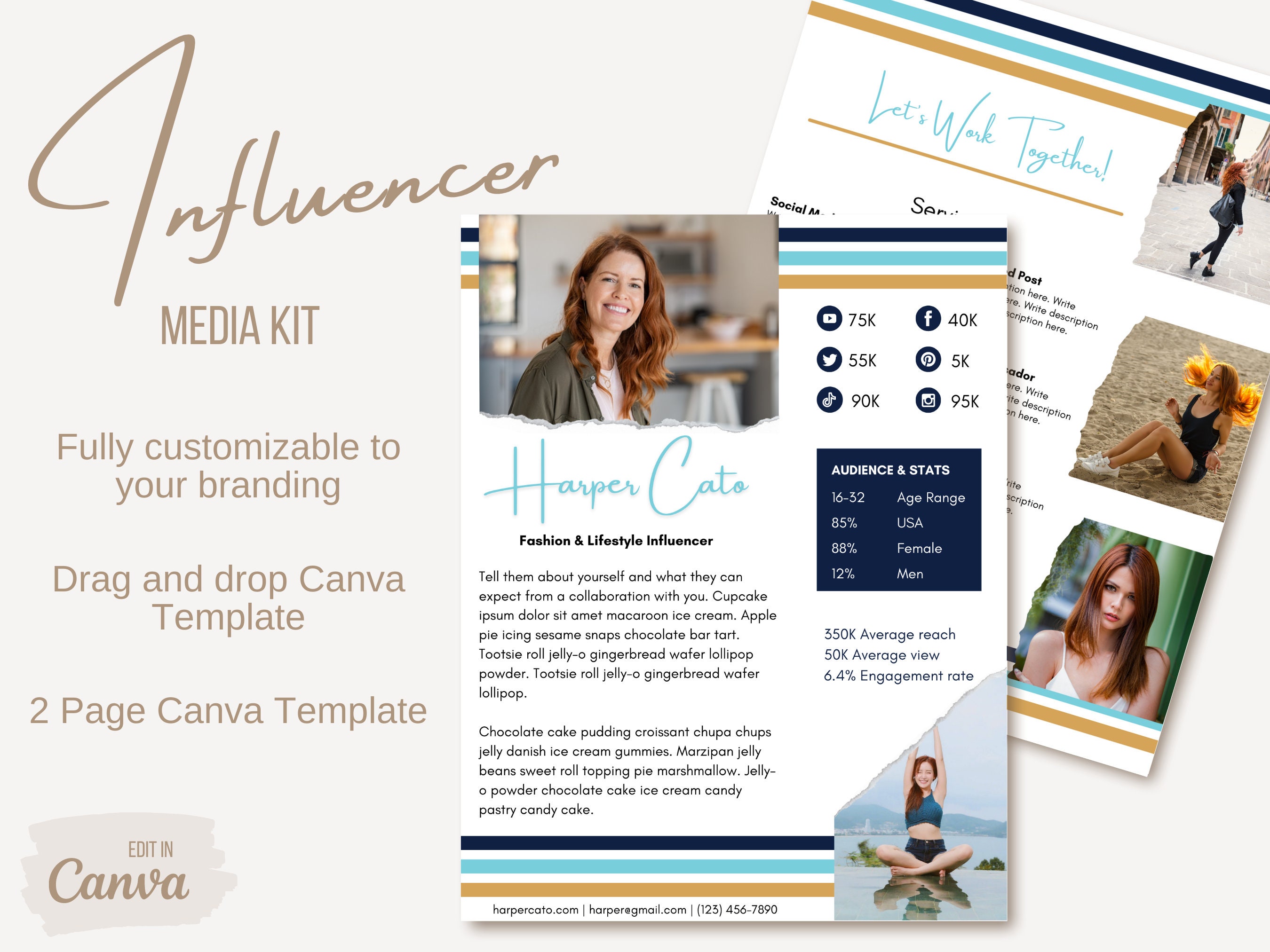 Media Kit Media Kit Influencer Media Kit Template Media Kit Canva Media ...