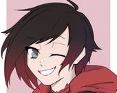 RWBY Ruby Rose Print - Etsy