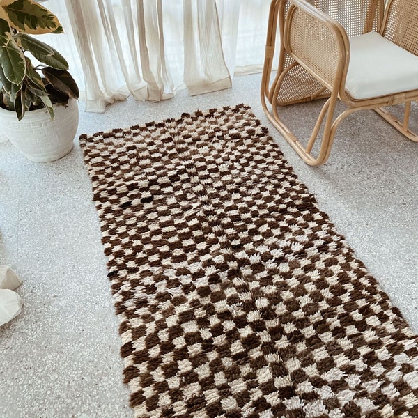 Checkered Rug Runner - Etsy