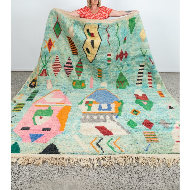 Turquoise Rug - Etsy