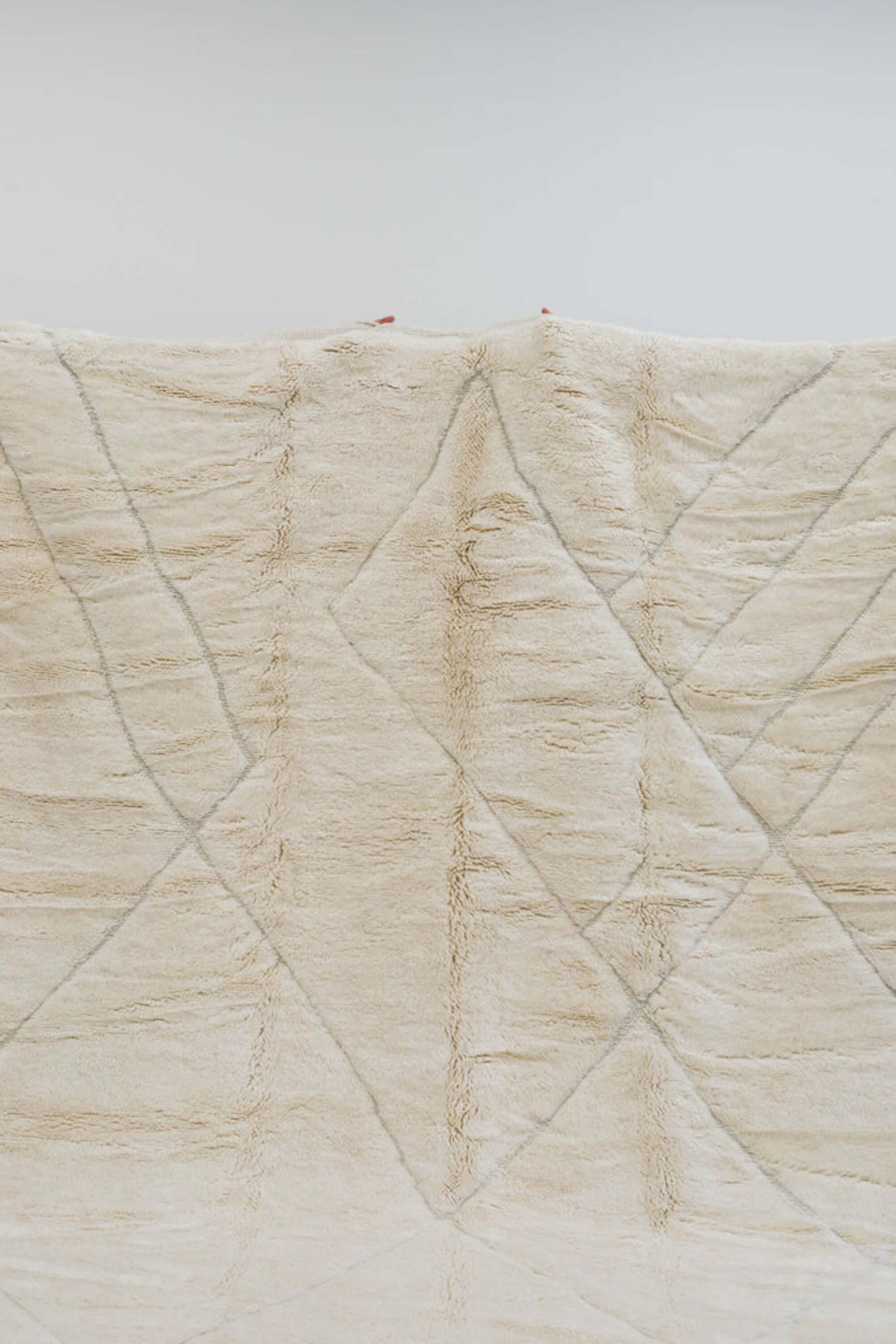 Authentic Custom Moroccan Beni Mrirt Rug Creamy White Modern Scandi ...