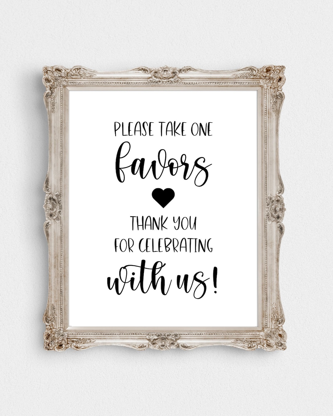 Please Take One Favors Printable-printable Favors-thank You for ...