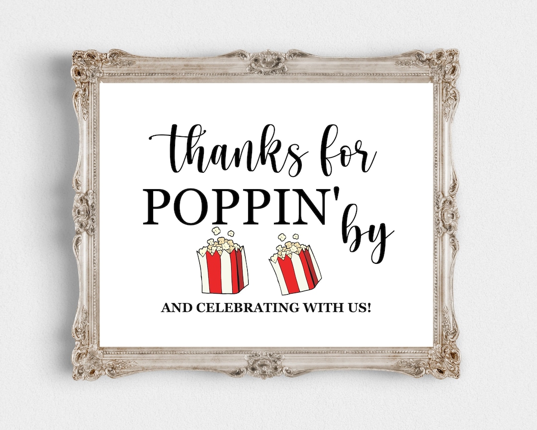 Thanks for Poppin' by Download-10"x8" Printable-digital Download 7"x 5 ...