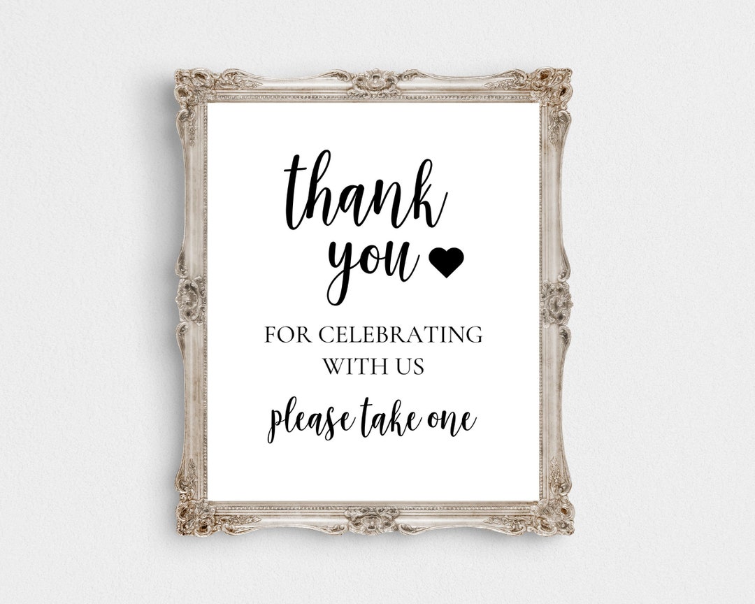 Thank You for Celebrating With Us Printable-8"x 10" Digital Download-5 ...