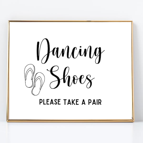 Wedding Dancing Shoes Sign - Etsy
