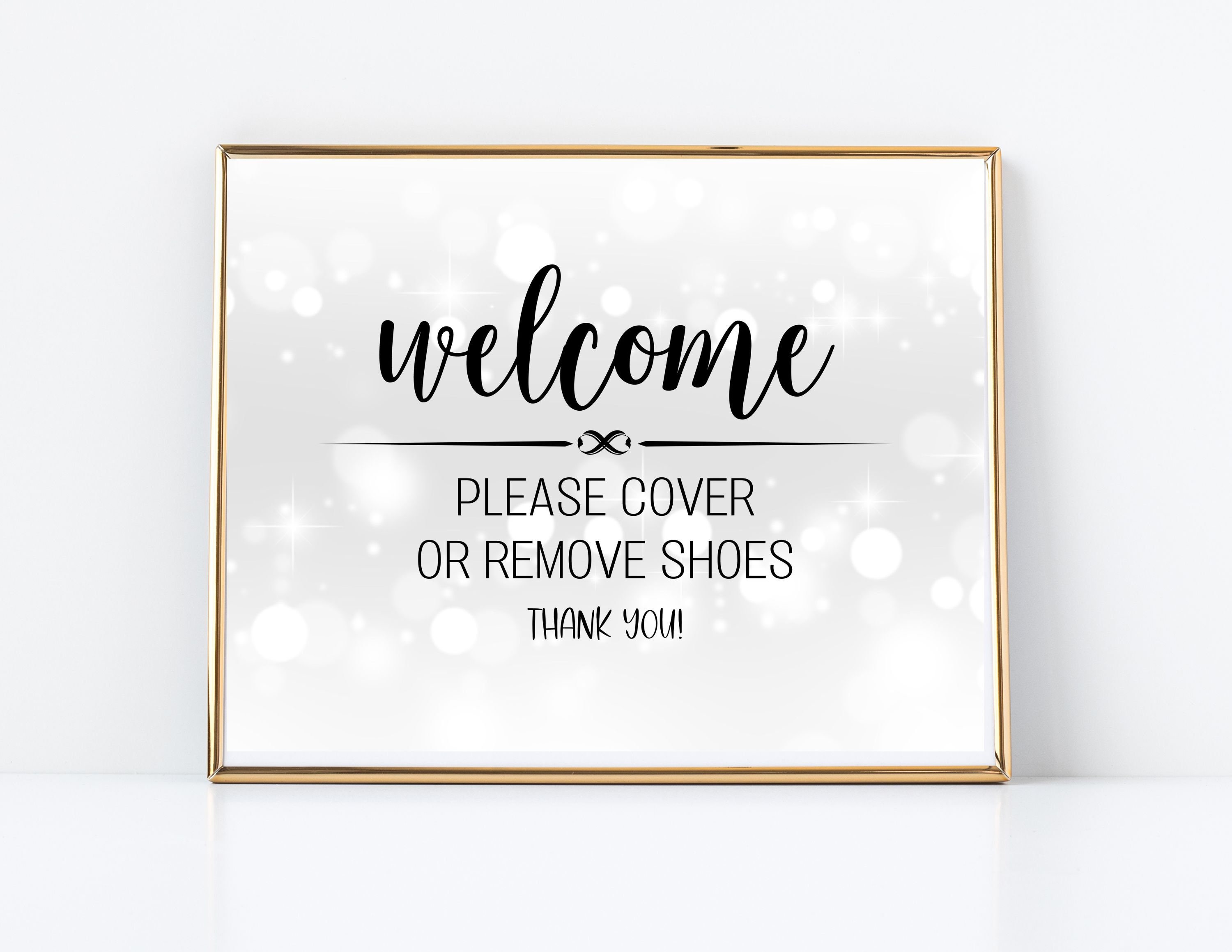 Please Cover or Remove Shoes Printable-11"x 8.5" Download-welcome ...