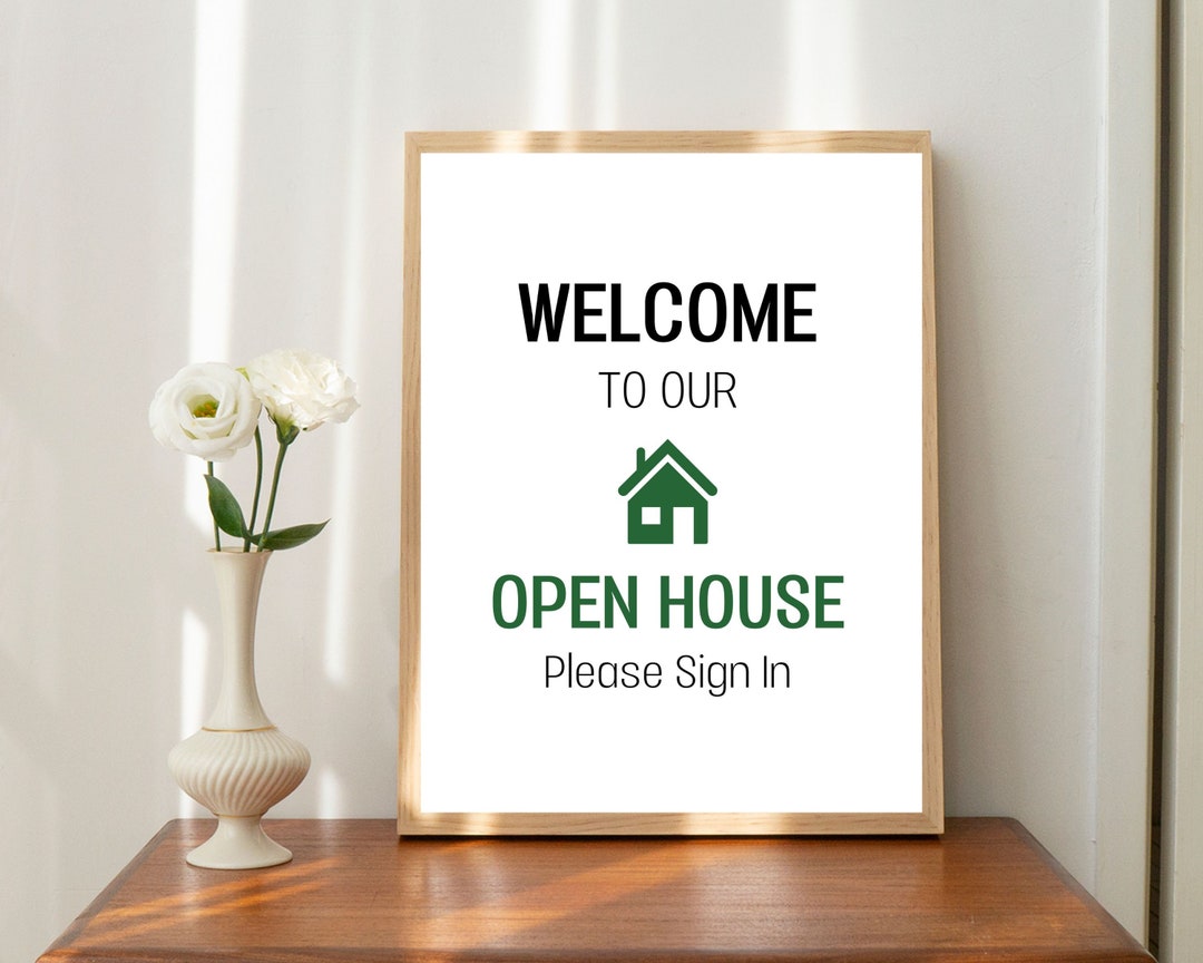 Welcome to Our Open House Printable-8.5"x 11" Download-5"x 7" Digital ...