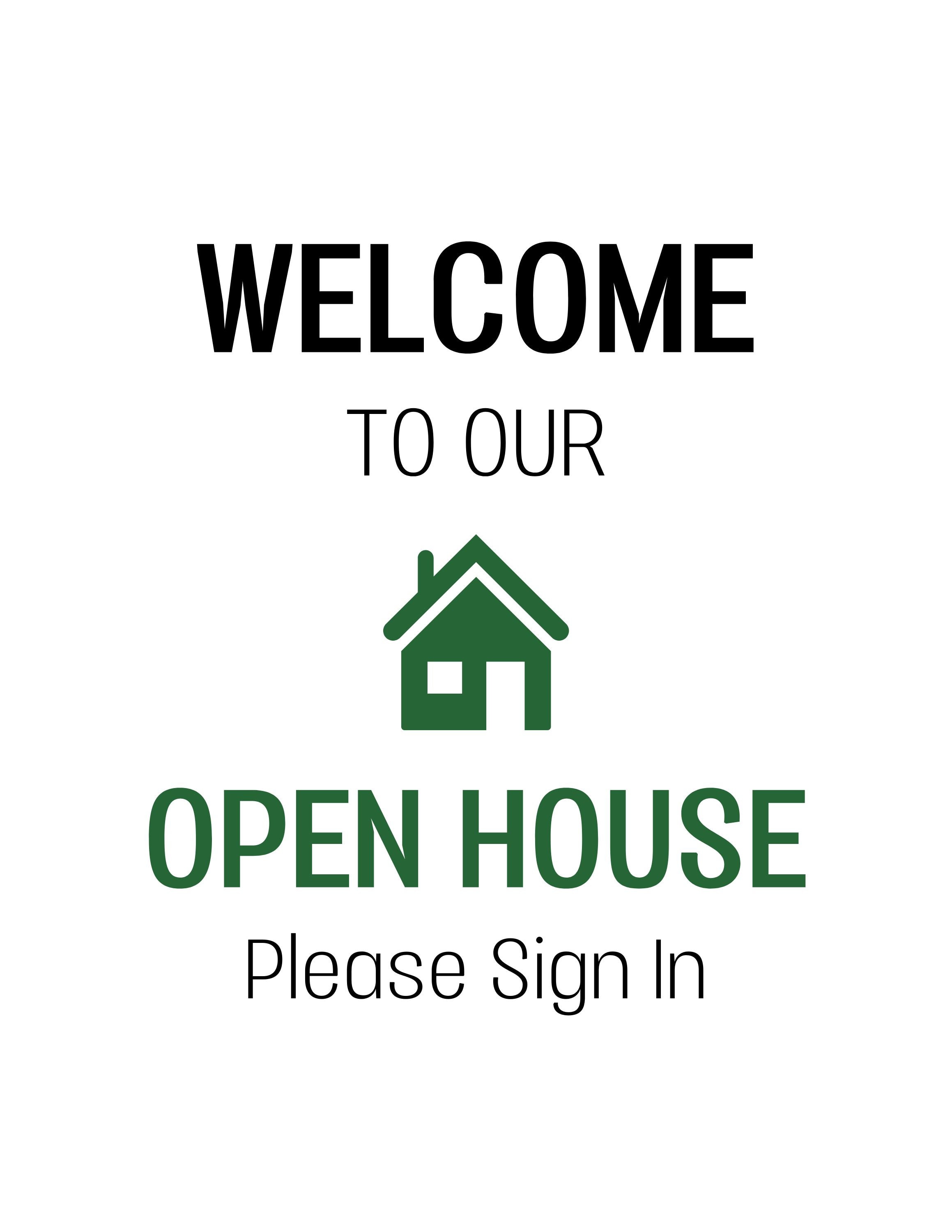 Welcome to Our Open House Printable-8.5"x 11" Download-5"x 7" Digital ...