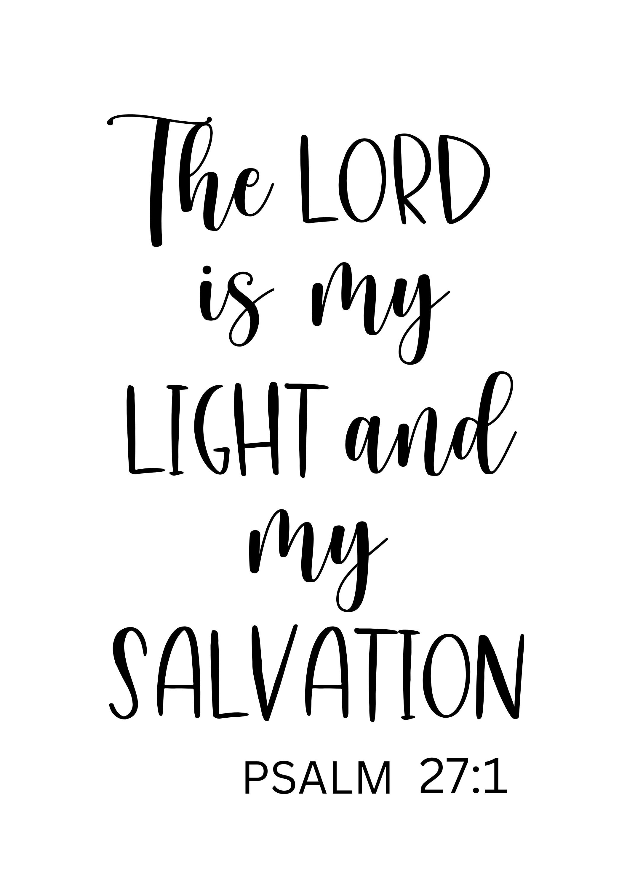 The Lord is My Light and My Salvation Printable-8"x 10" Printable ...