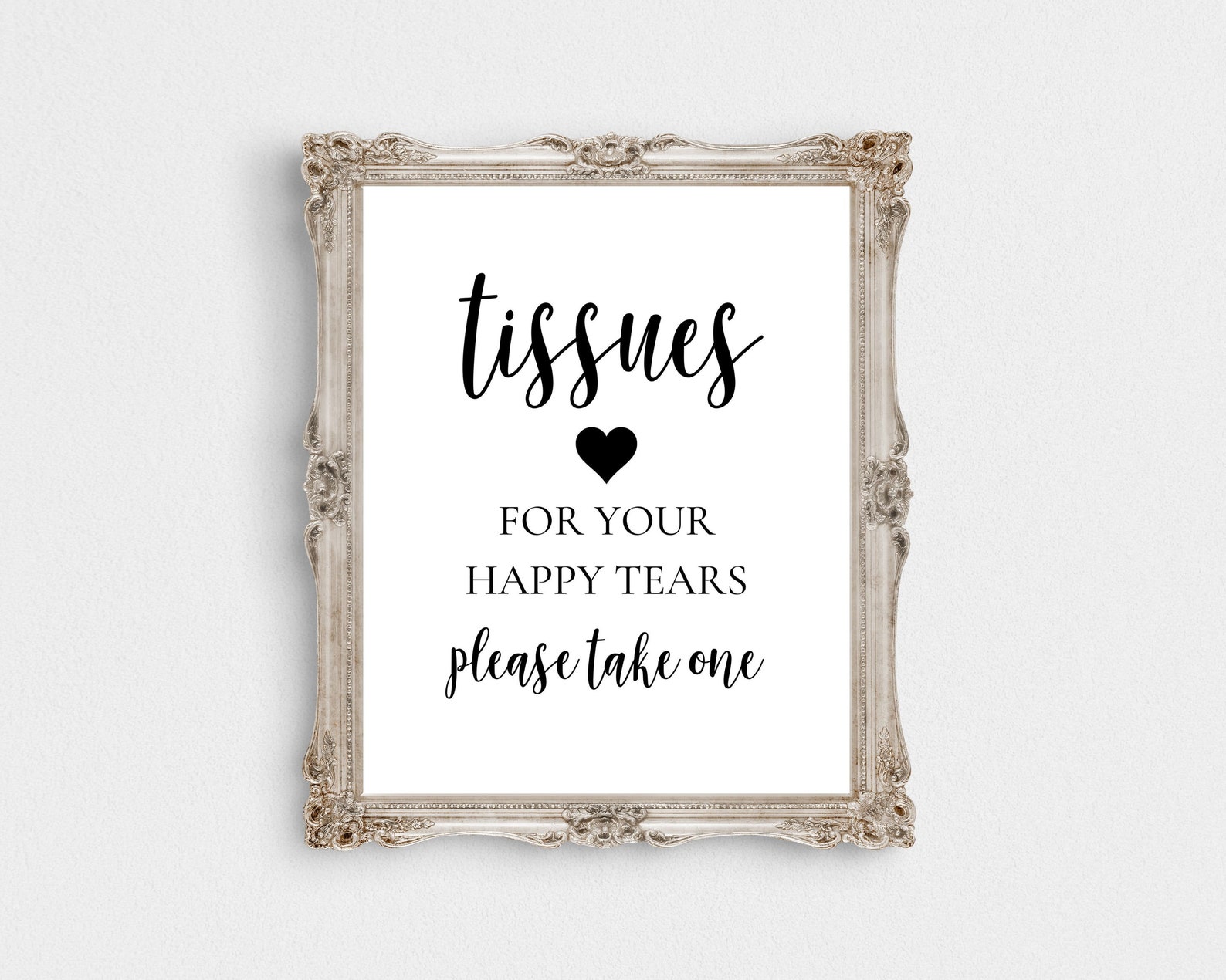 Tissues for Your Happy Tears Printable-5"x 7" Download-wedding ...