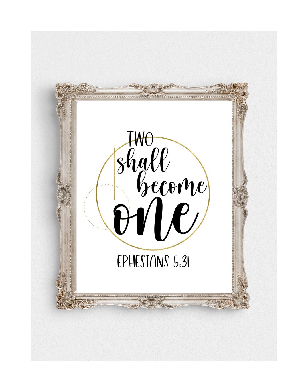 Two Shall Become One Printable Digital Download-11"x 14" Printable ...