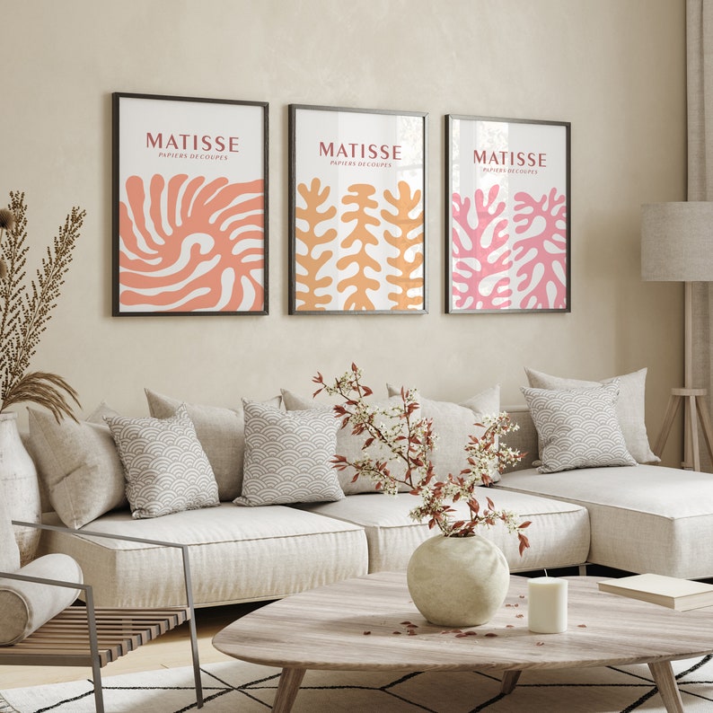 Matisse Print, 3 Piece Wall Art, Set of 3 Gallery Exhibition Poster ...