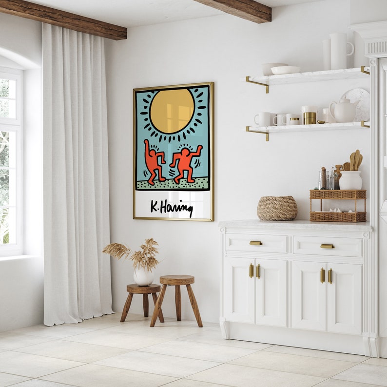 Keith Haring Print Art, Printed Wall Art, Trendy Home Decor, Kitchen ...