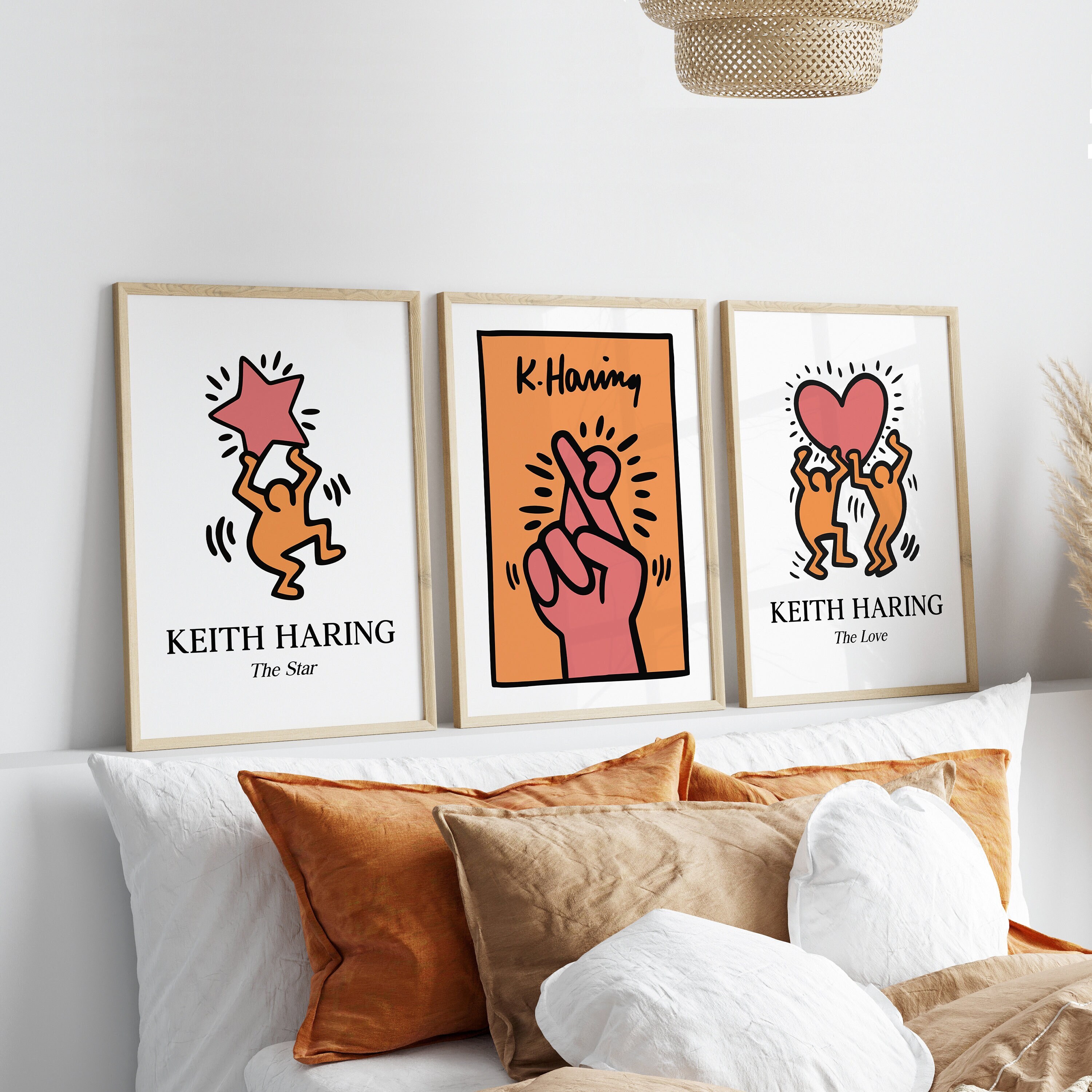 Keith Haring Print, 3 Piece Wall Art, Set of 3 Gallery Exhibition ...