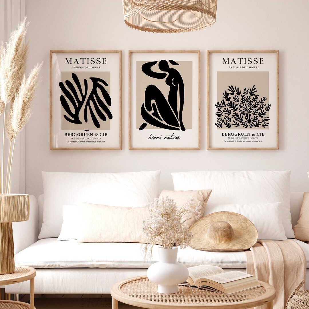 Matisse Print, 3 Piece Wall Art, Set of 3 Gallery Exhibition Poster ...