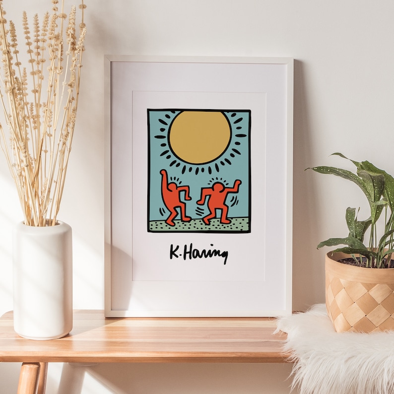 Keith Haring Print, 3 Piece Wall Art, Set of 3 Gallery Exhibition ...