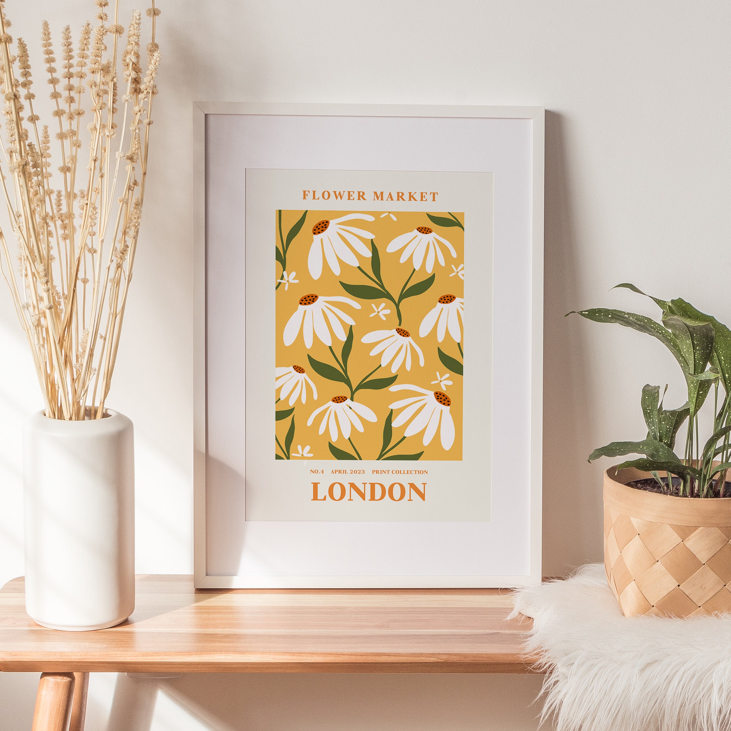 Flower Market Print, 3 Piece Wall Art, Set of 3 Gallery Exhibition ...