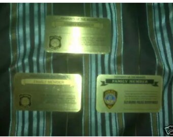 Police Gold Card - Etsy