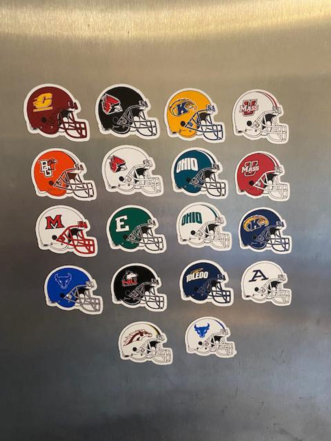 NCAA - Mid American Football Helmets (MAC) - 18 Magnets - Etsy