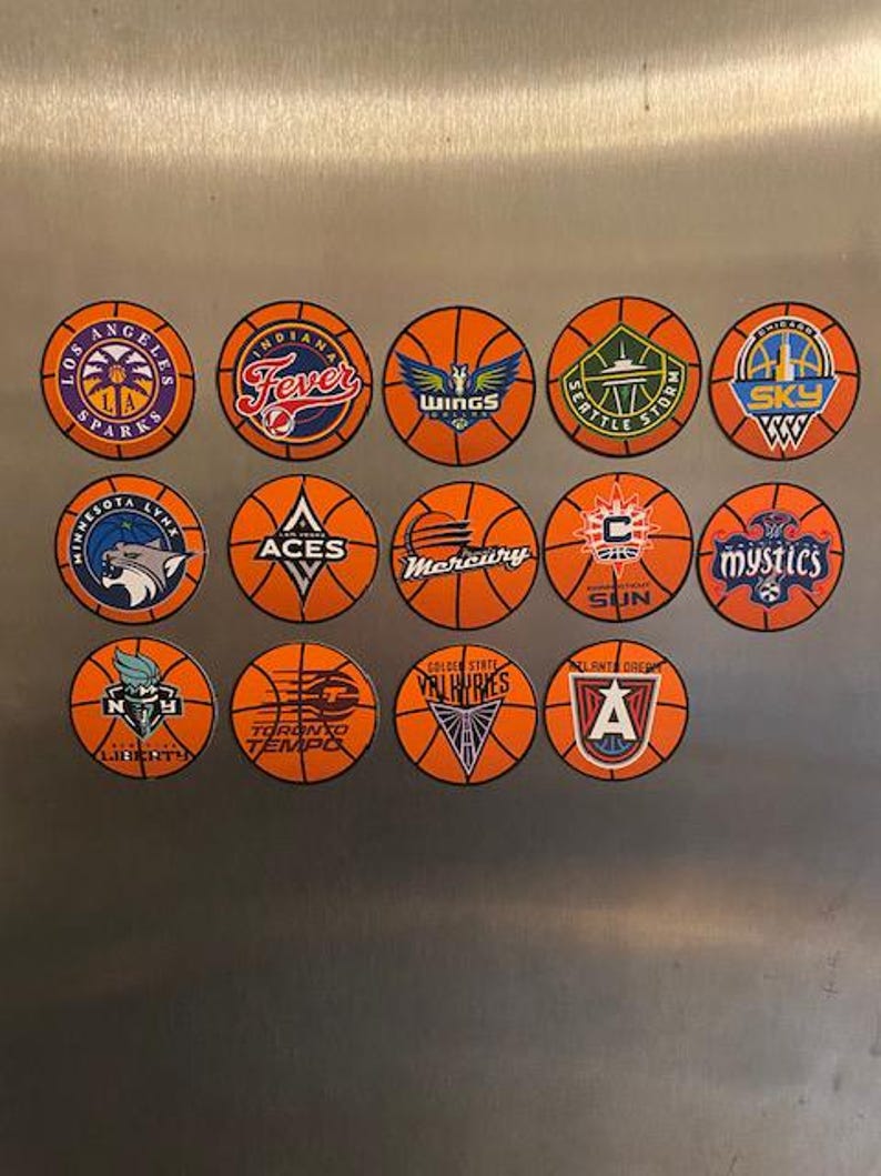 WNBA Basketball Team Logo Magnet Set - All 15 Teams - Etsy