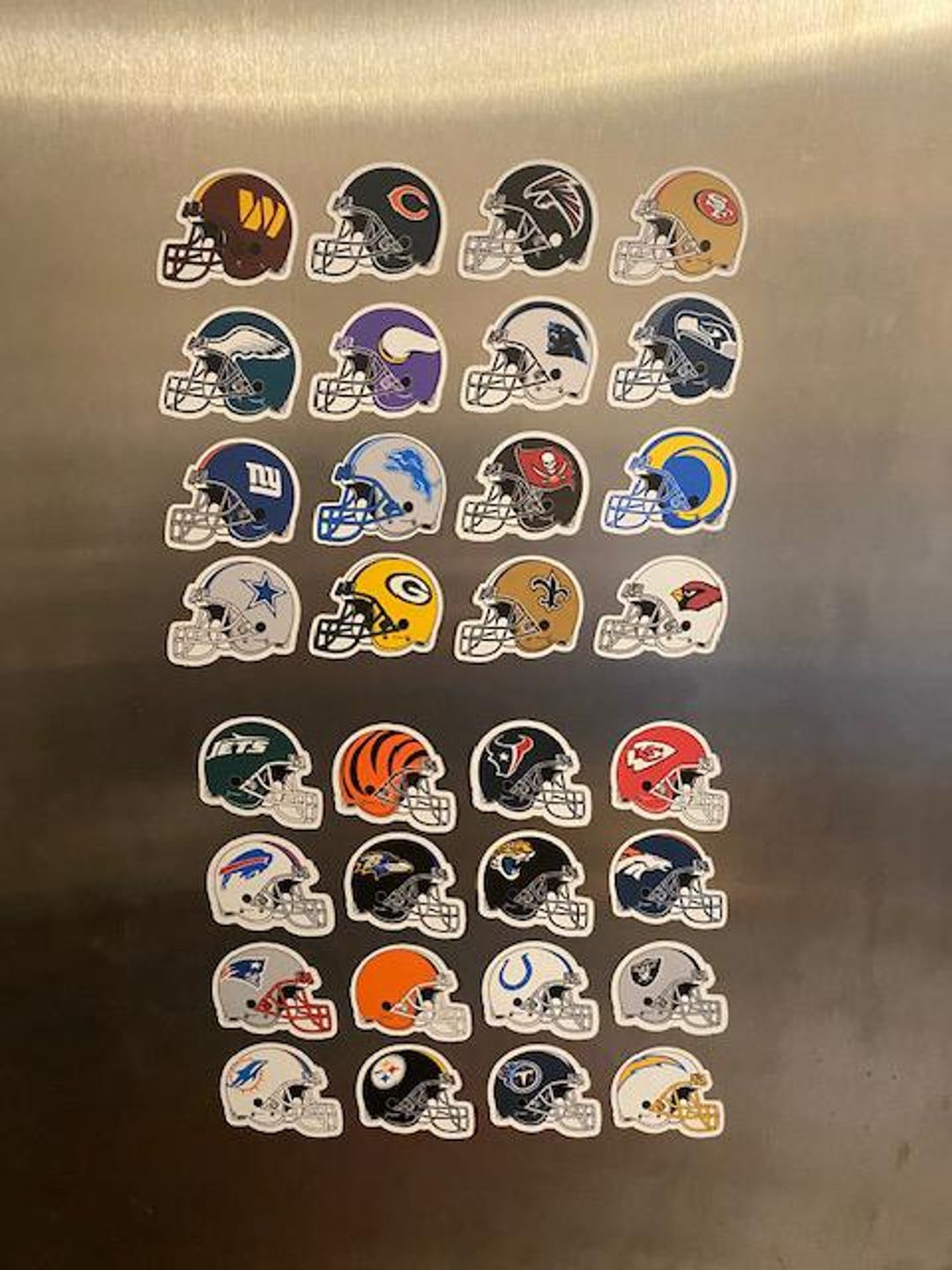 NFL Helmet Set- Magnets - NFC Facing Left / AFC Facing Right - Etsy