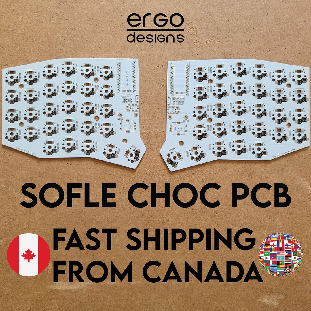 Split Ergonomic White low Profile Sofle Choc V2.1 Keyboard PCB - Etsy ...