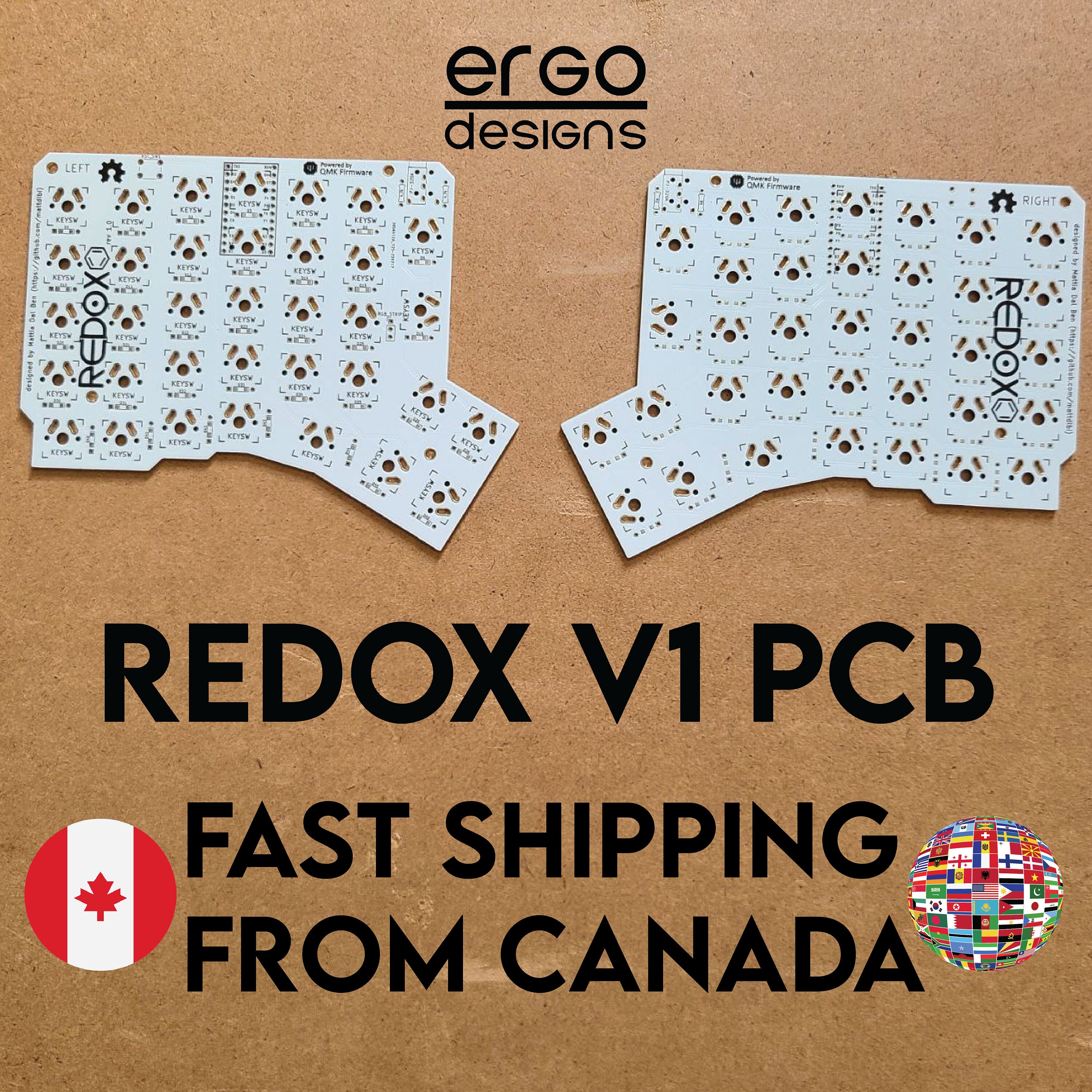 White Ergonomic Redox V1 Split Keyboard PCB - Etsy